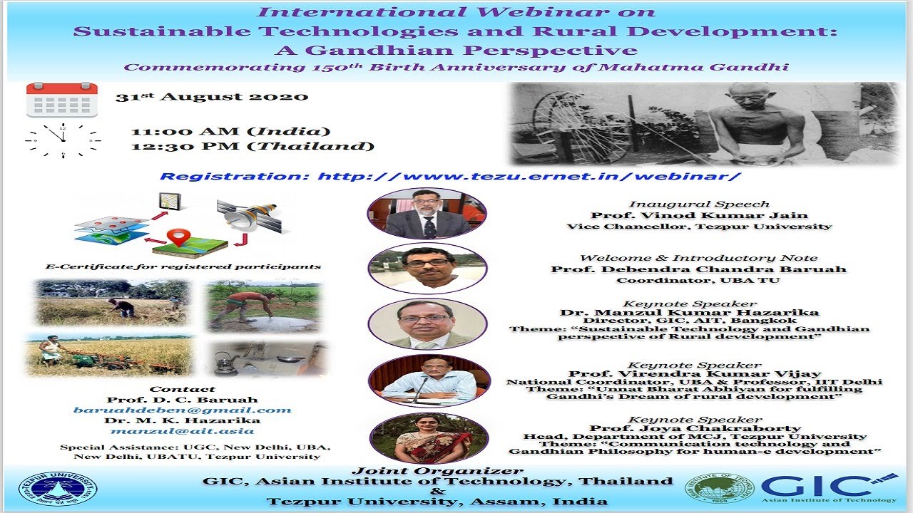 International Webinar on Sustainable Technologies and Rural Development ...