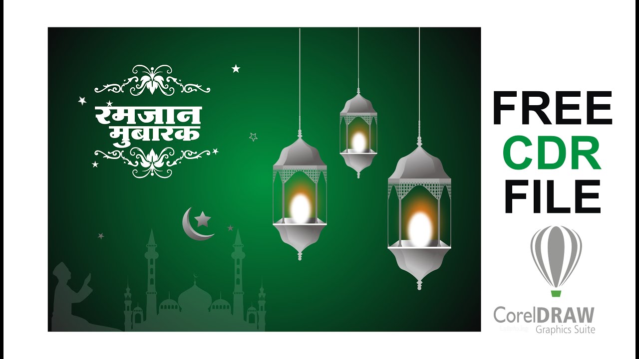 graphic designBanner Design Tutorial for Ramadan Mubarak in Coral Draw ...