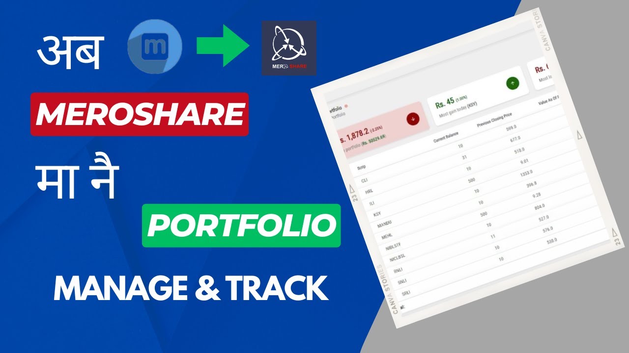 Meroshare मा नै Portfolio Manage गर्नुहोस | Advanced Widgets for ...