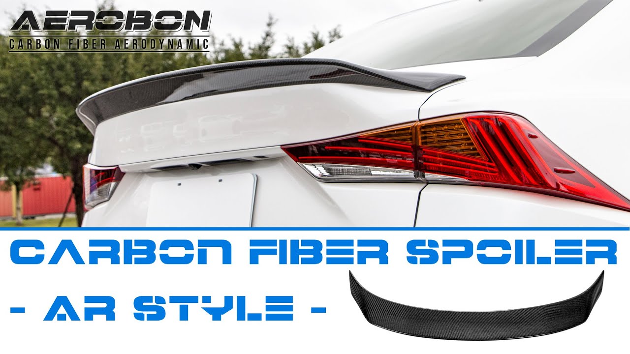 AeroBon Carbon Fiber Trunk Spoiler Compatible with 2014-20 Lexus IS ...