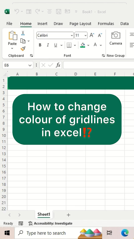 How to change gridlines colour in Excel⁉️ | BPA | BPA Educators - YouTube