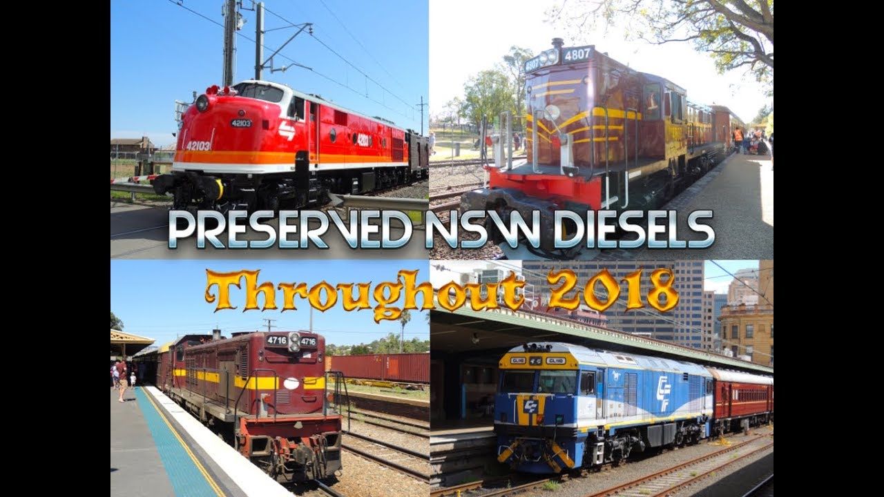 Diesels in Action - Preserved NSW Diesel Locomotives Throughout 2018 ...