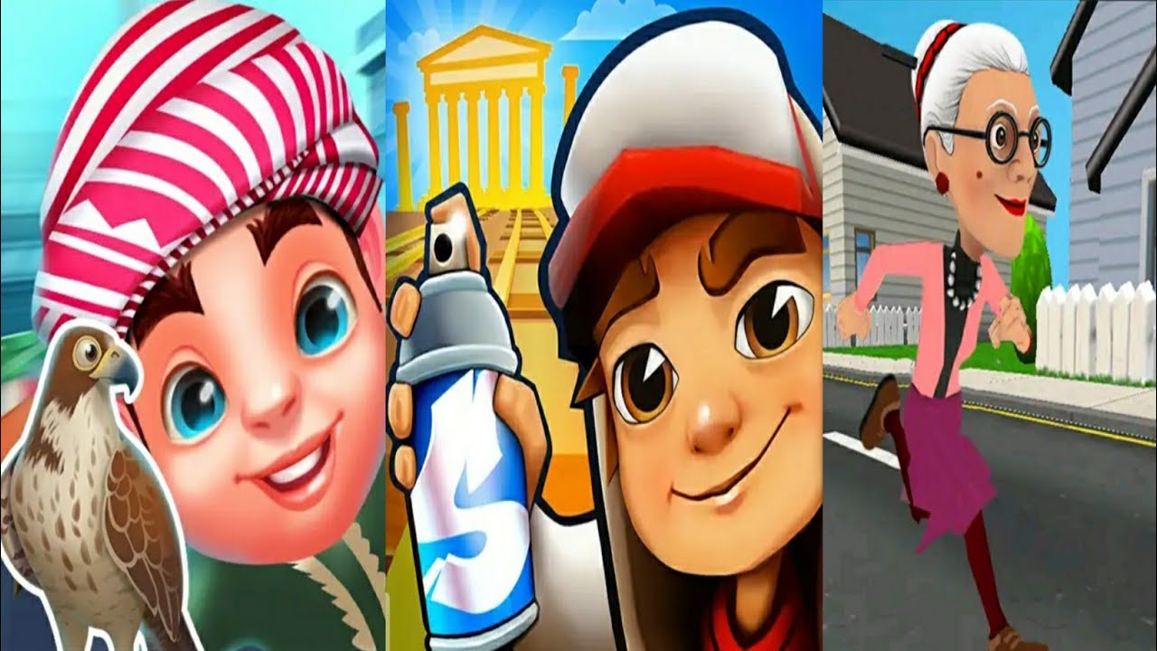 Angry Gran Run 2 VS Subway Surfers VS Falcon Dash - Obstacle Course ...