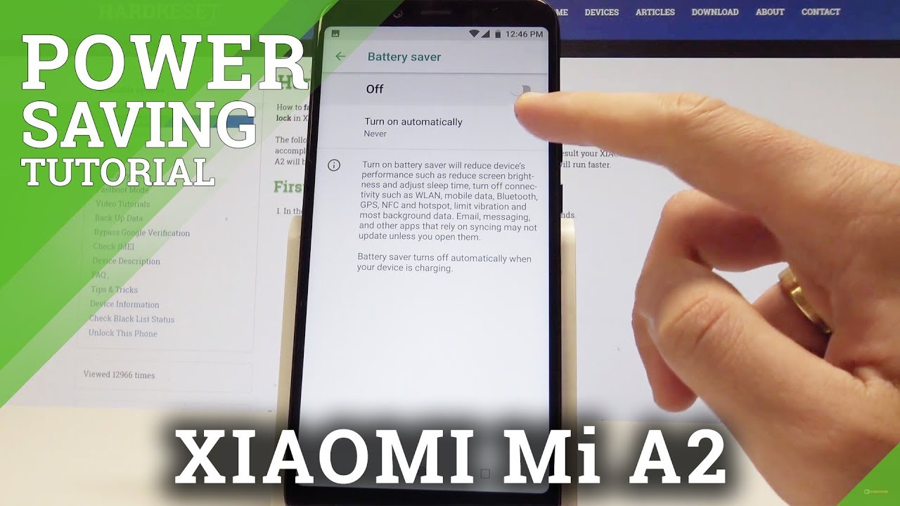 How to Turn On Low Power Mode XIAOMI Mi A2 - Switch On Battery Saver ...
