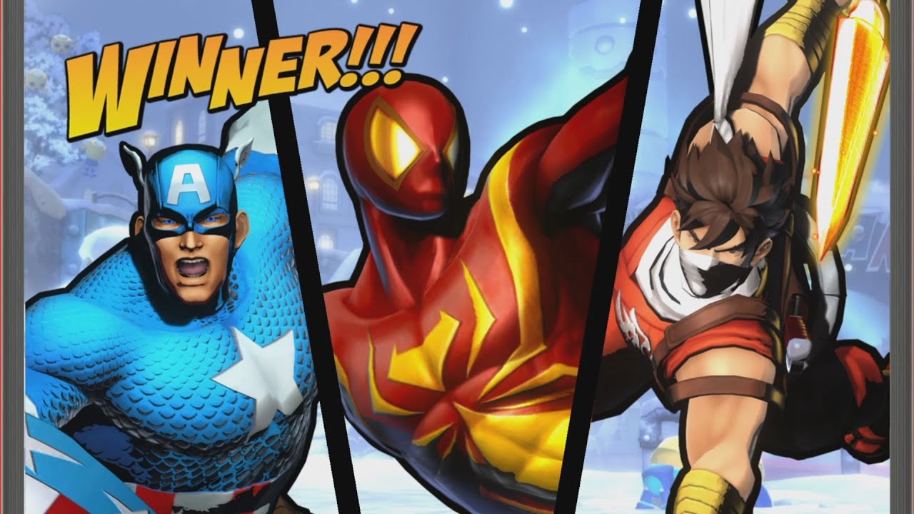 UMVC3 - CAPTAIN AMERICA/SPIDER-MAN/STRIDER HIRYU ONLINE 6! - YouTube