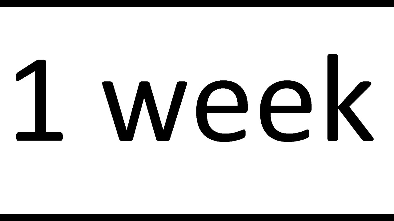 1 week - YouTube