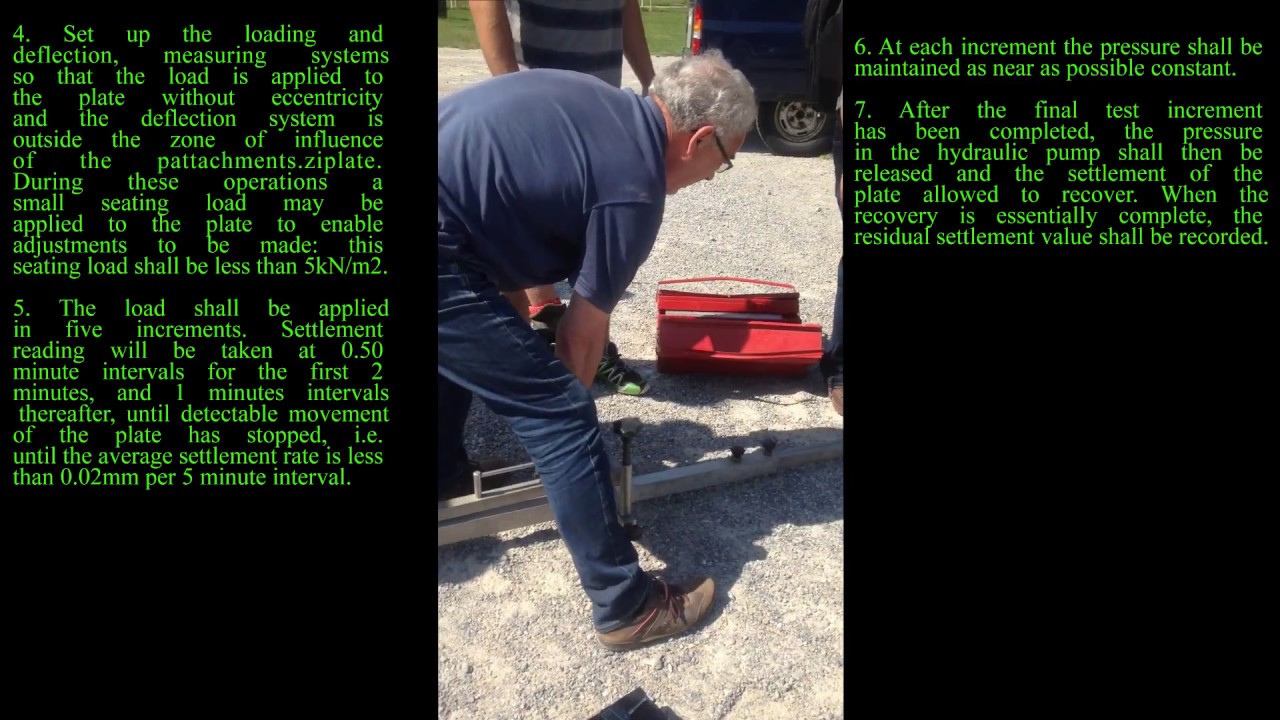 Static Plate Load Test or Plate Bearing Test - YouTube
