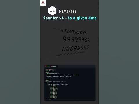 Counter V4 To a Given Date #cssanimation #codinglife #programming #viral #viralshorts # ...