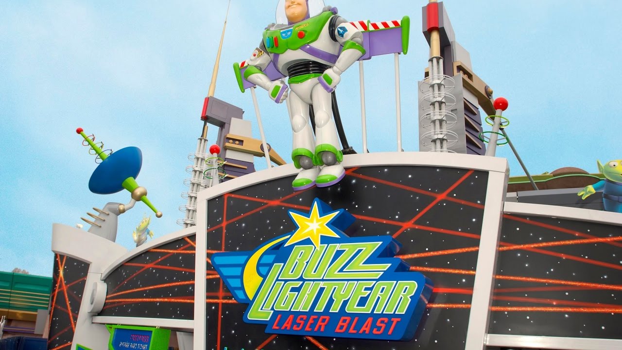 Buzz Lightyear Laser Blast Full Ride in Disneyland Paris - YouTube