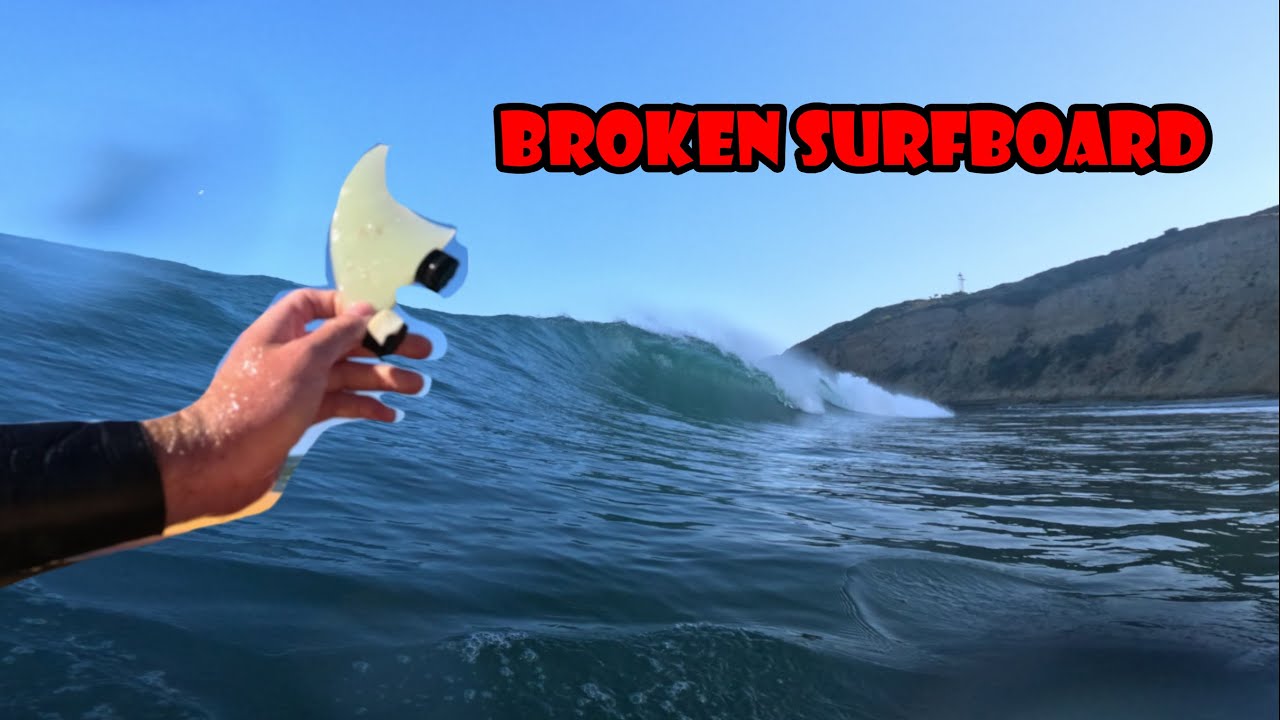 Surfing Broken Board on Dry Hollow Reef - YouTube