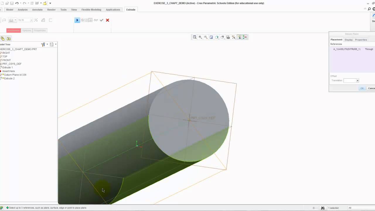 Creo Tutorial: Chapter 7 Exercise 3 - YouTube