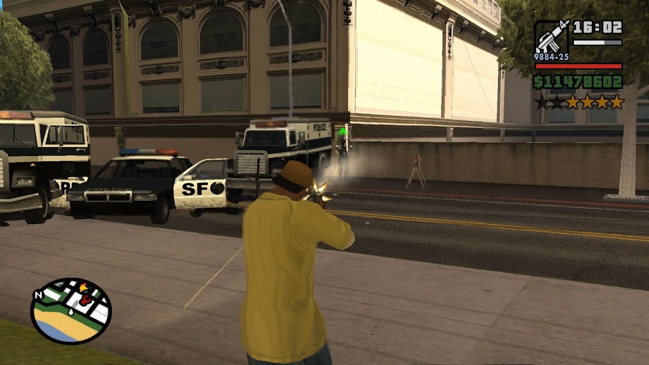 GTA San Andreas Cops Rampage 6 Star Wanted Level Escape - YouTube
