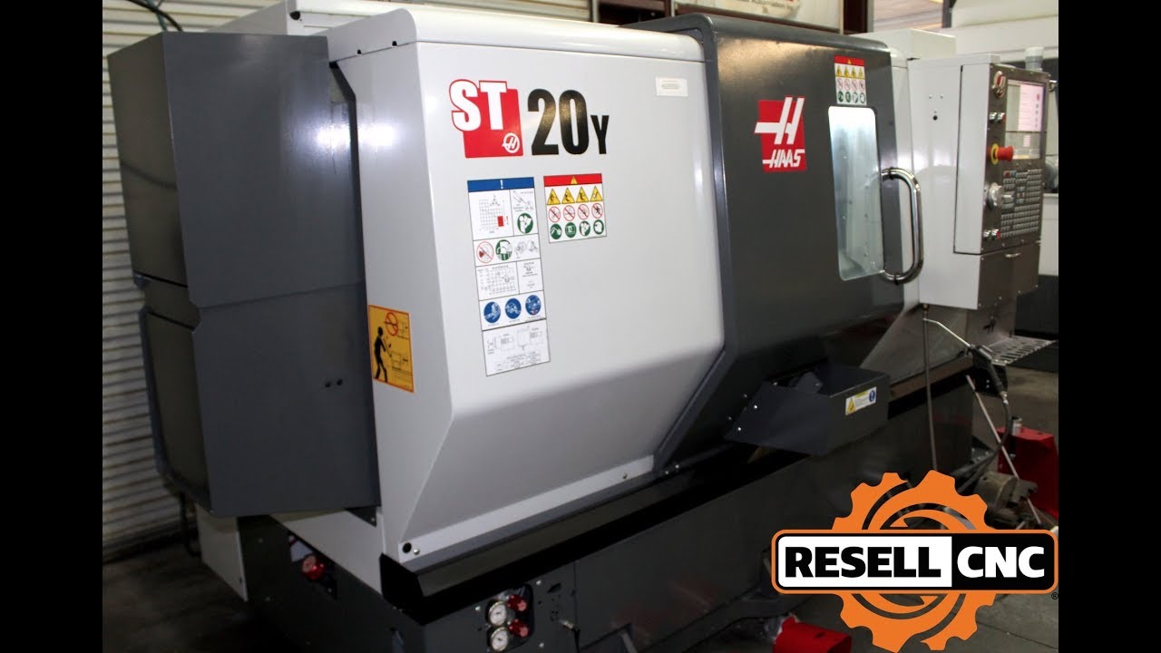 2017 Haas ST-20Y, Live Tooling CNC Lathe - YouTube