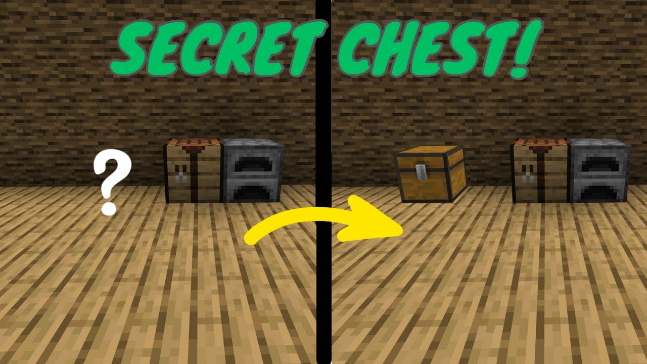How to hide a secret chest in Minecraft bedrock | EASY AND SIMPLE - YouTube