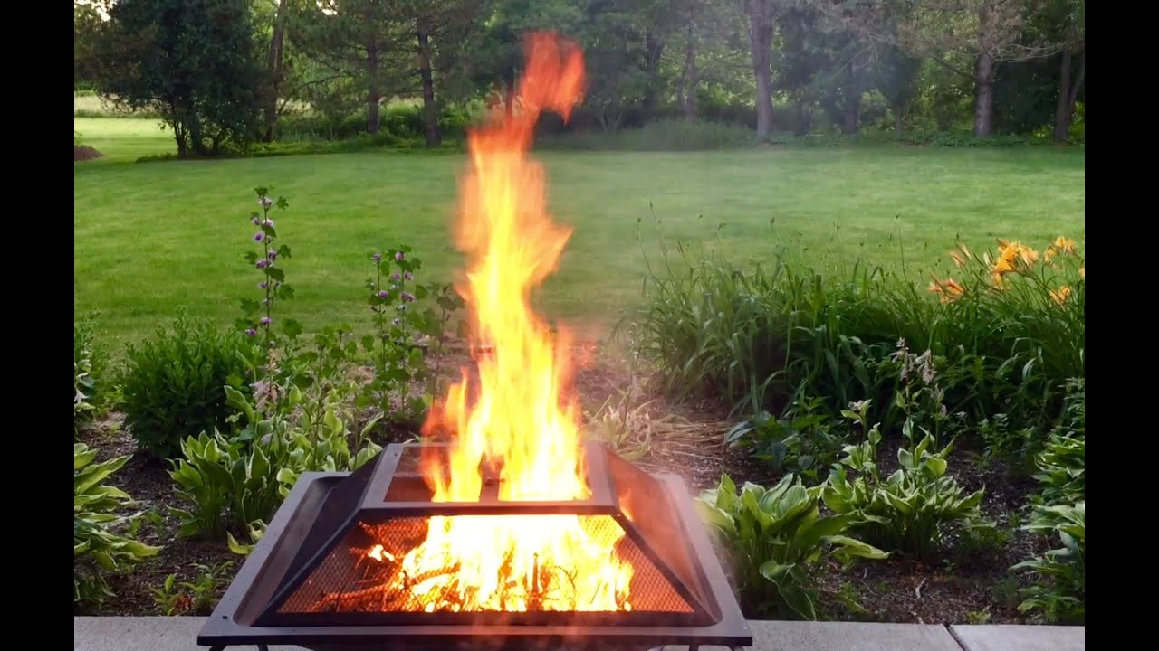 Just a fire in my Hamilton 30" square steel outdoor patio home steel ...