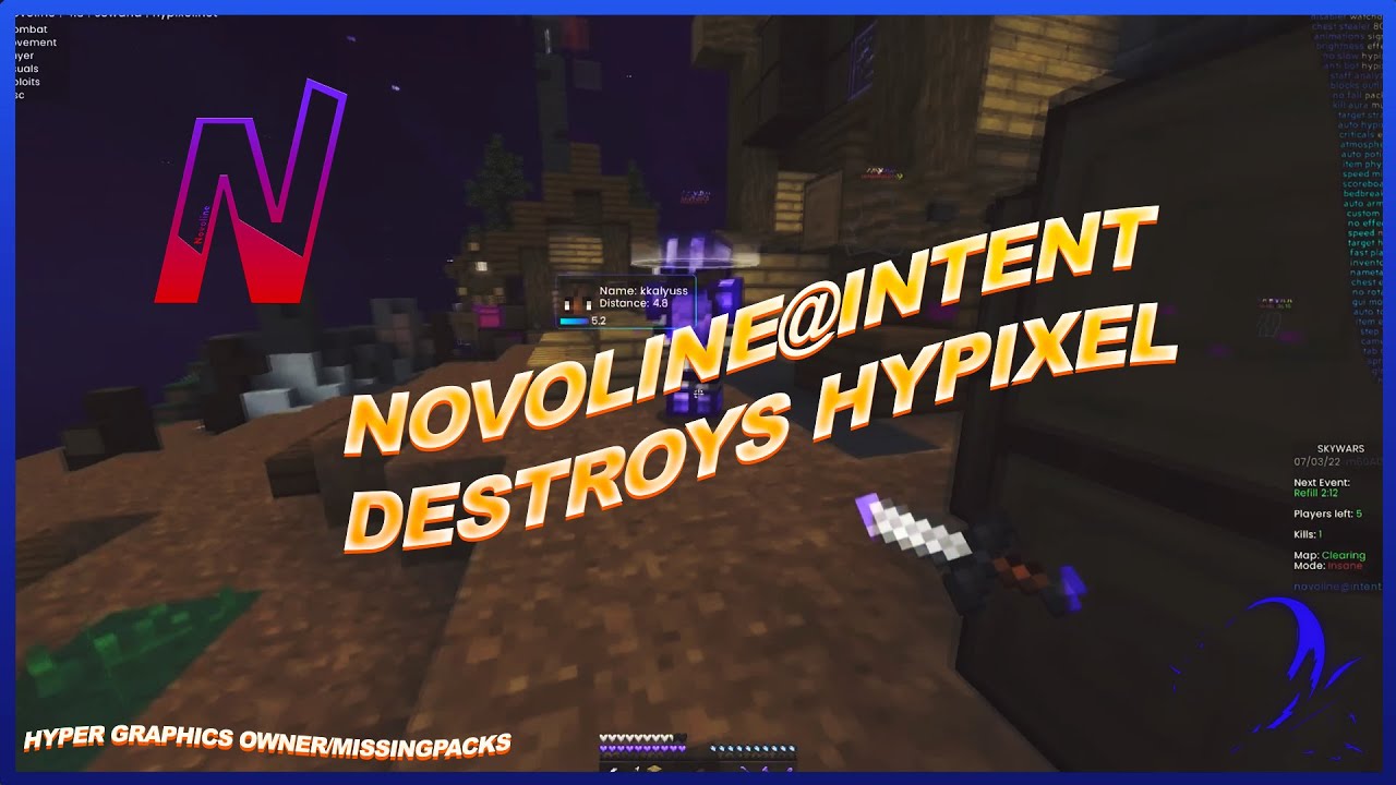 THIS TOP HYPIXEL CLIENT ALWAYS DESTROYS THIS SERVER | NOVOLINE@INTENT - YouTube