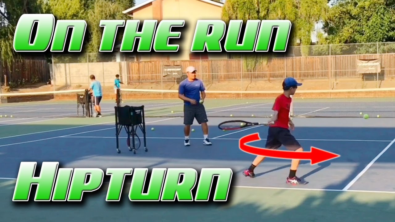 On the run tennis technique like Zverev and Djokovic - YouTube