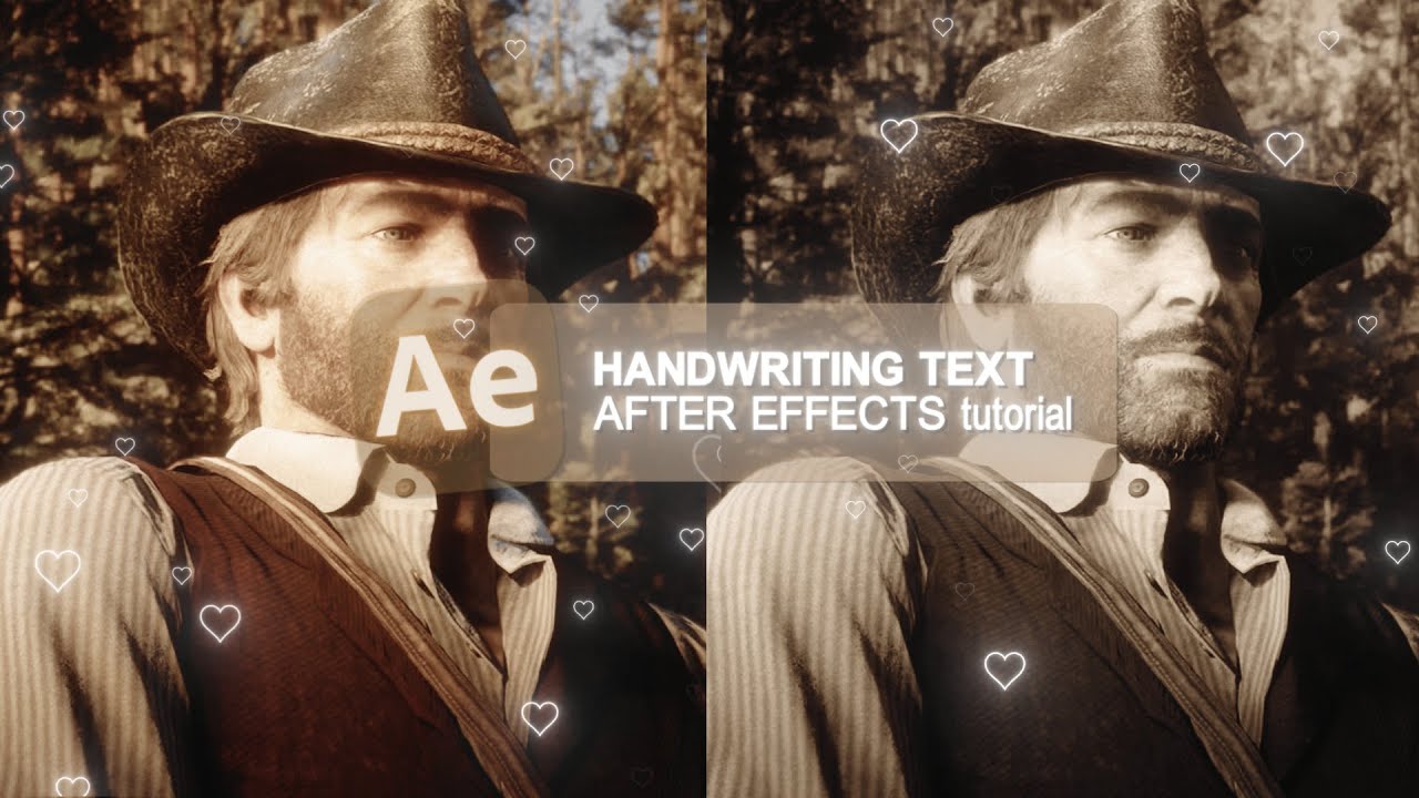 handwriting effect for texts; after effects - YouTube