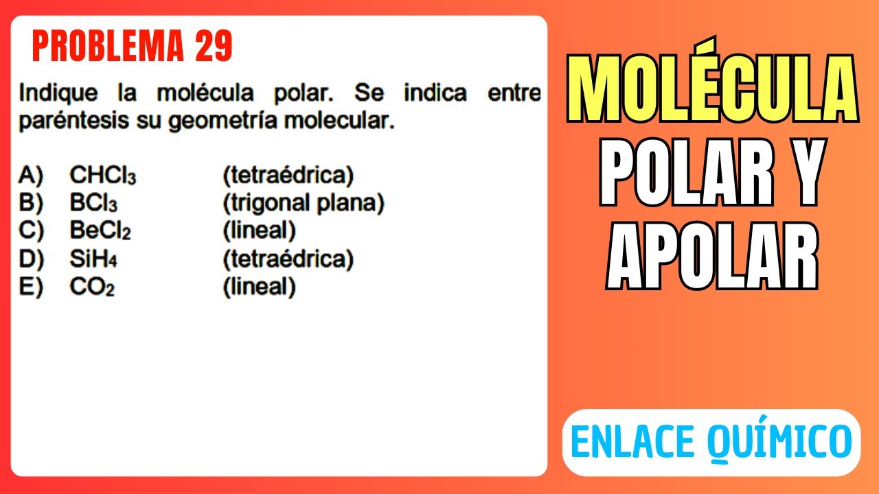 Cómo identificar una molécula polar y apolar #química - YouTube