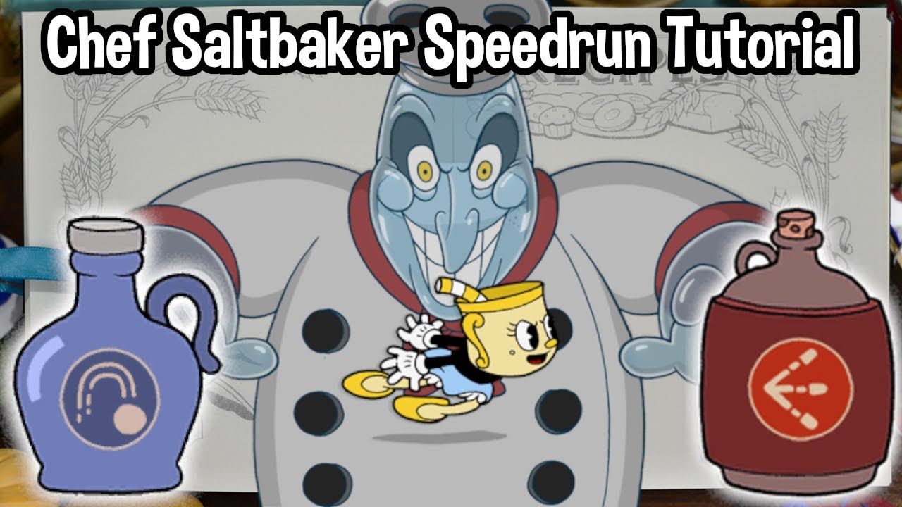 Cuphead DLC - Chef Saltbaker Speedrun Tutorial - Lobber/Spread Route - YouTube