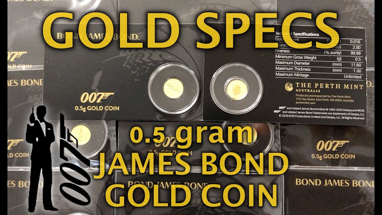GOLD SPECS- Half gram 007 James Bond Gold Coin in Card 2020 - YouTube