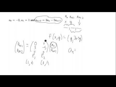 Recursive Sequence as Matrix Power Formula - YouTube
