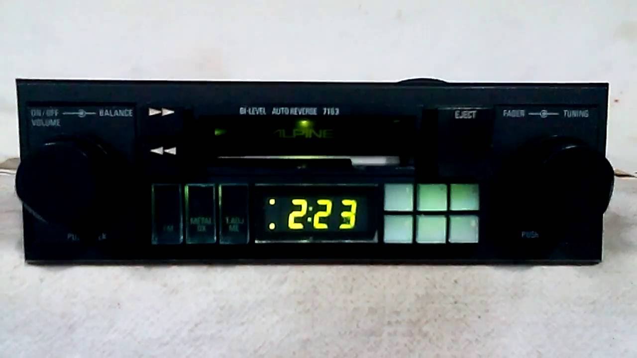 Vintage Alpine 7163 AM FM cassette car stereo #2 - YouTube