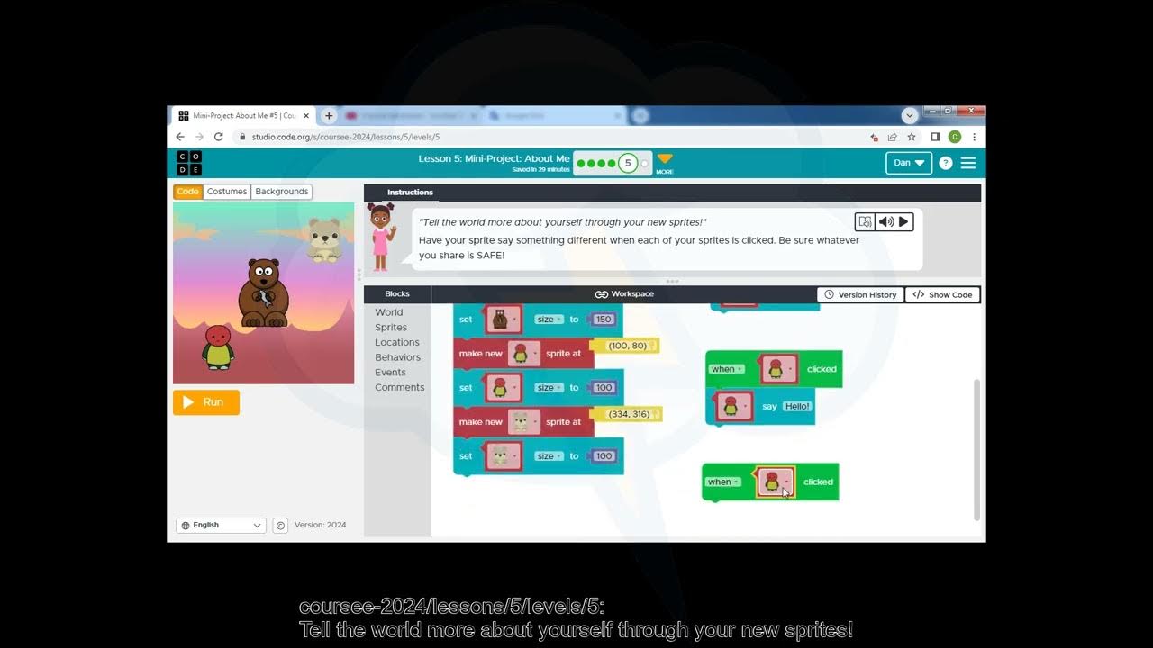 Learn Computer Science - Code.org - coursee-2024 L5L5 - YouTube