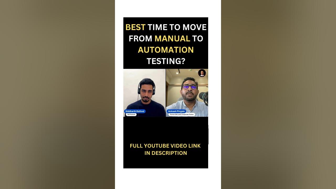 Manual To Automation Testing Shorts Manualtesting Automationtesting Softwaretesting Youtube