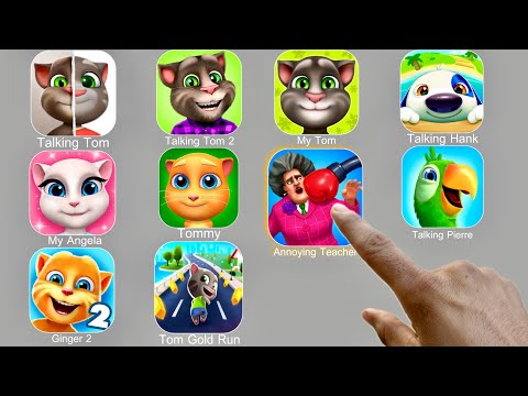 Talking Tom,My Angela,Ginger 2,Tom Gold Run,My Tom,Annoying Teacher,Talking Hank,Talking Pierre,Pou