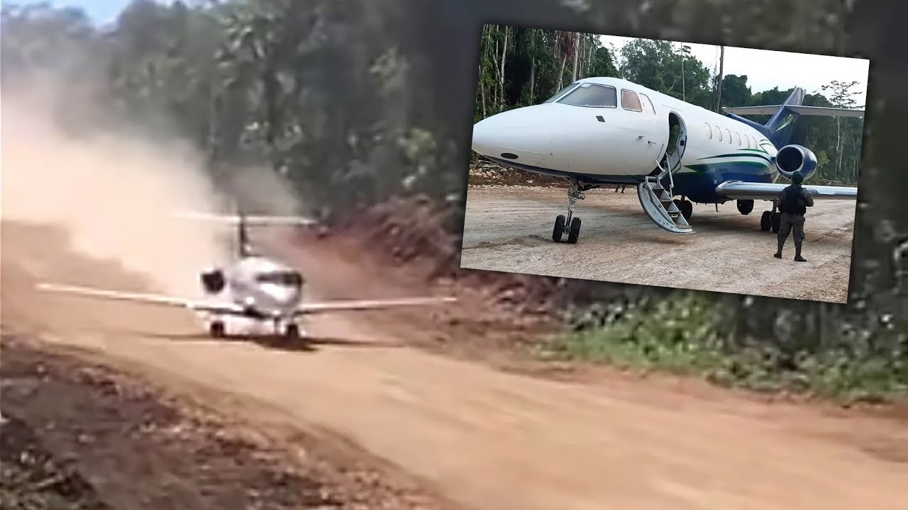 Real Footage: Abandoned Narcos Jet’s Dangerous Takeoff from Jungle ...