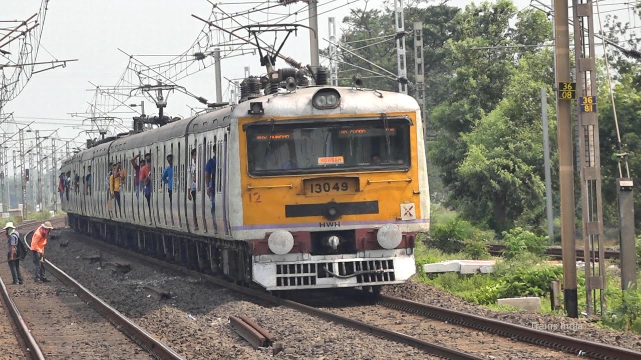 Cord Line high speedy 12 coaches Bardhaman-Howrah EMU Local Train - YouTube