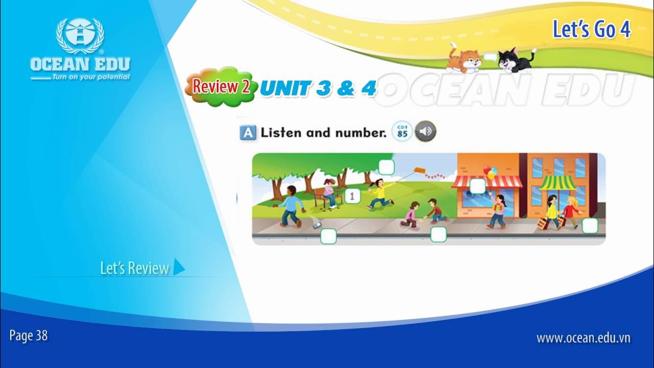 [Ocean Edu] Review 2 - Unit 3 & 4 | Student book - Let's Go 4 - YouTube