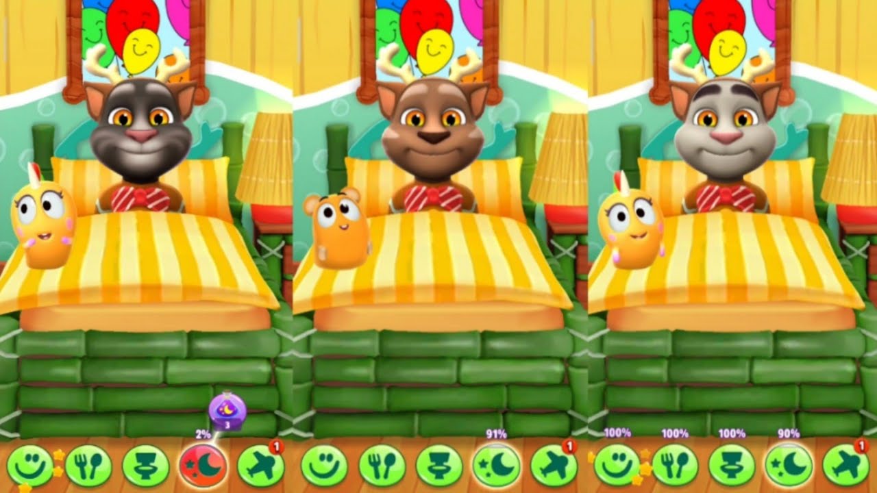 My Talking Tom 2 Gray Vs My Talking Tom 2 Brown Vs My Talking Tom White ...