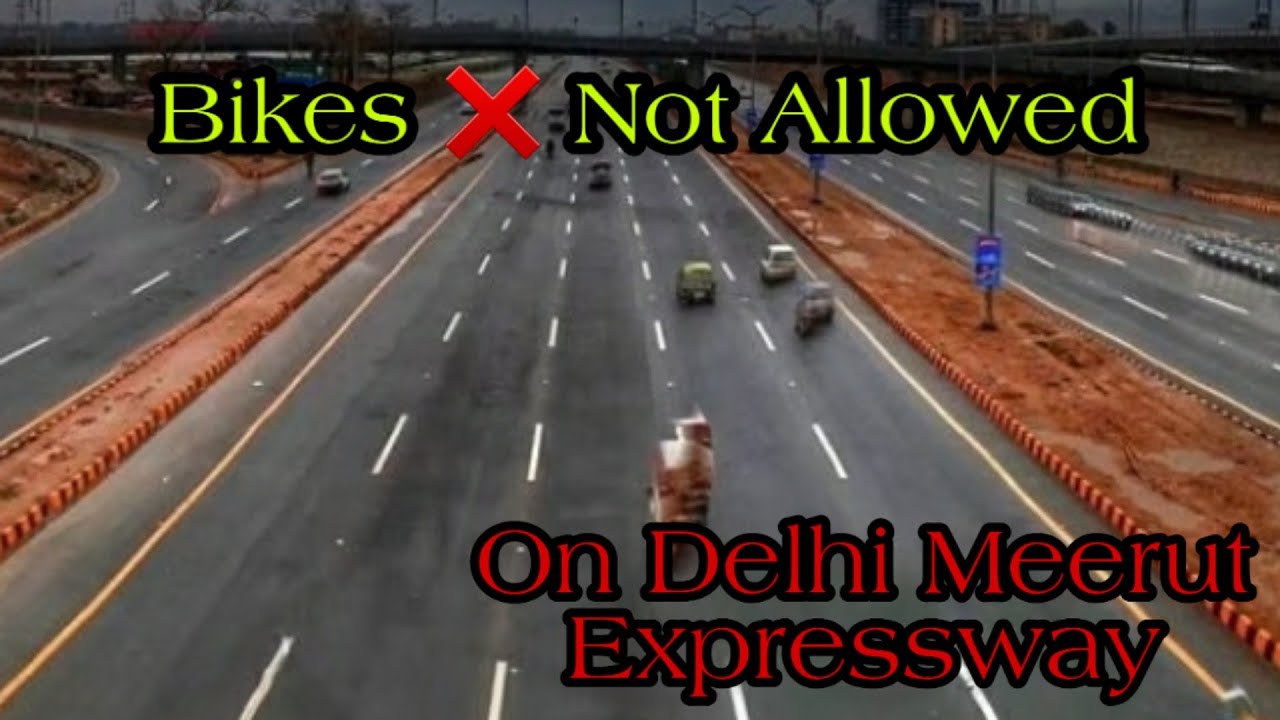 Bikers Riding On Delhi Meerut Expressway🔴 Where Two Wheeler's is Banned ...