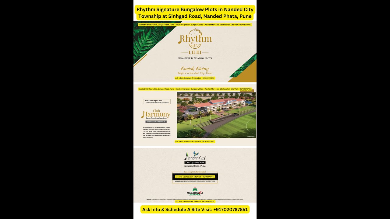 Luxury Bungalow Plot Project by Nanded City Pune - Rhythm I, II, & III ...