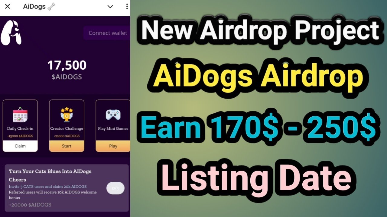Aidogs | Aidogs Airdrop | Aidogs Airdrop Project | Aidogs Listing Date | New Airdrop Project ...