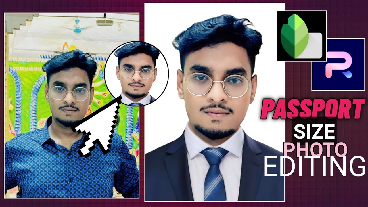 Passport size photo editing tricks//snapseed editor //photoroom edit ...