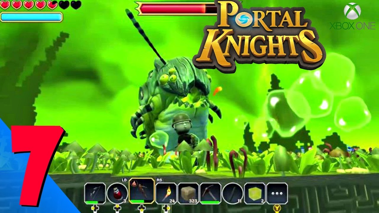 PORTAL KNIGHTS GAMEPLAY WALKTHROUGH | XBOX ONE | Part 7 (Worm Boss ...