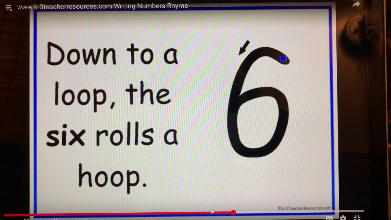 Numeral 6 Formation Rhyme YouTube