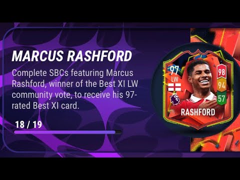 SBC | All 18 sbc to get Best Xl LW Marcus Rashford card | Easiest way ...