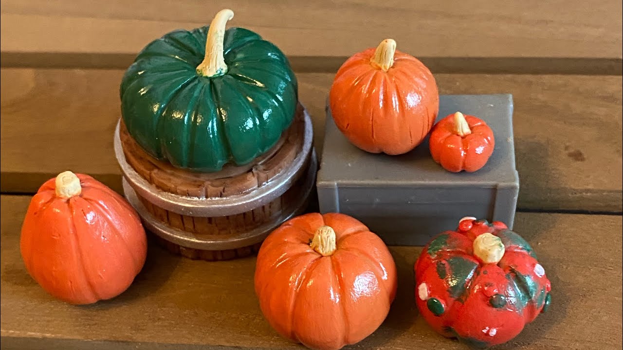 Diy Pumpkins polymer clay - YouTube