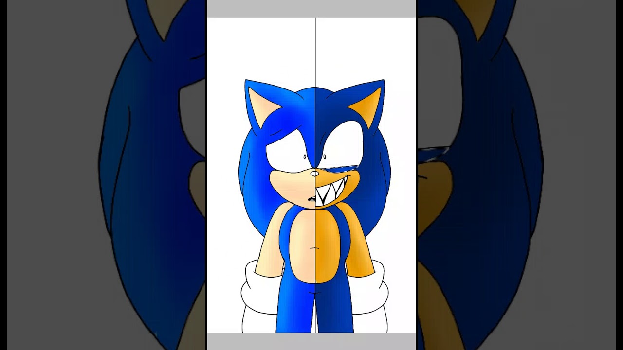 2 Faces - Sonic And Sonic.EXE Speedpaint ( Gifts For ...