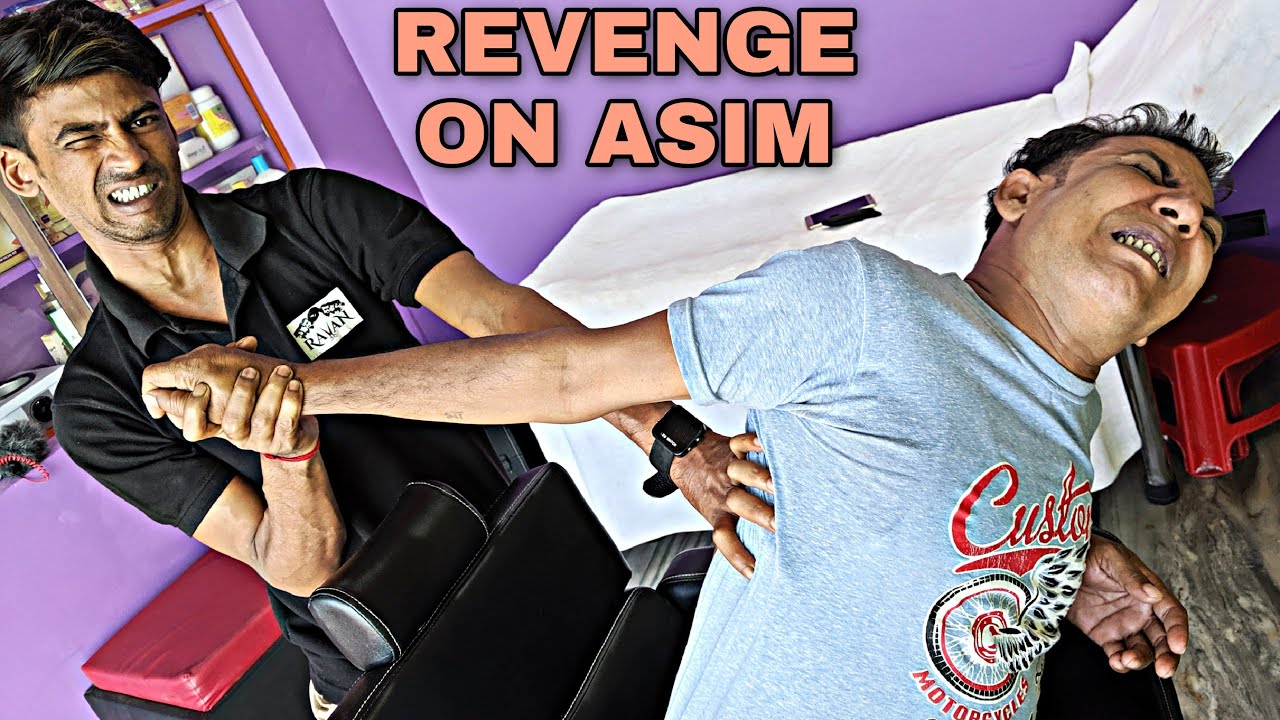 Revenge on asim barber | Head & upper body massage | Indian ASMR - YouTube