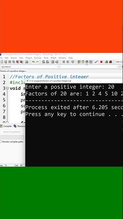 Factors of Positive Integer #shorts #youtubeshorts #youtube #virulshorts #coding #clanguage ...