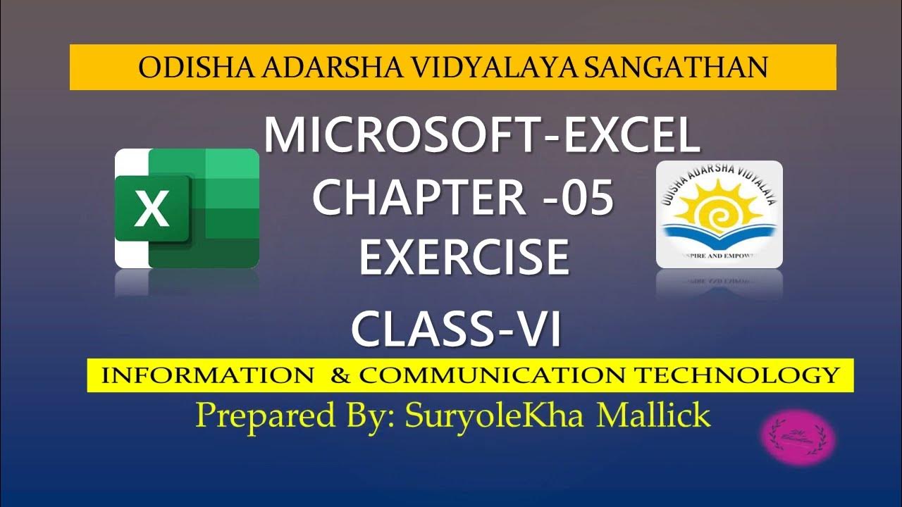 OAVS CLASS VI COMPUTER EXERCISE#MS EXCEL EXERCISE#oavs#ict - YouTube
