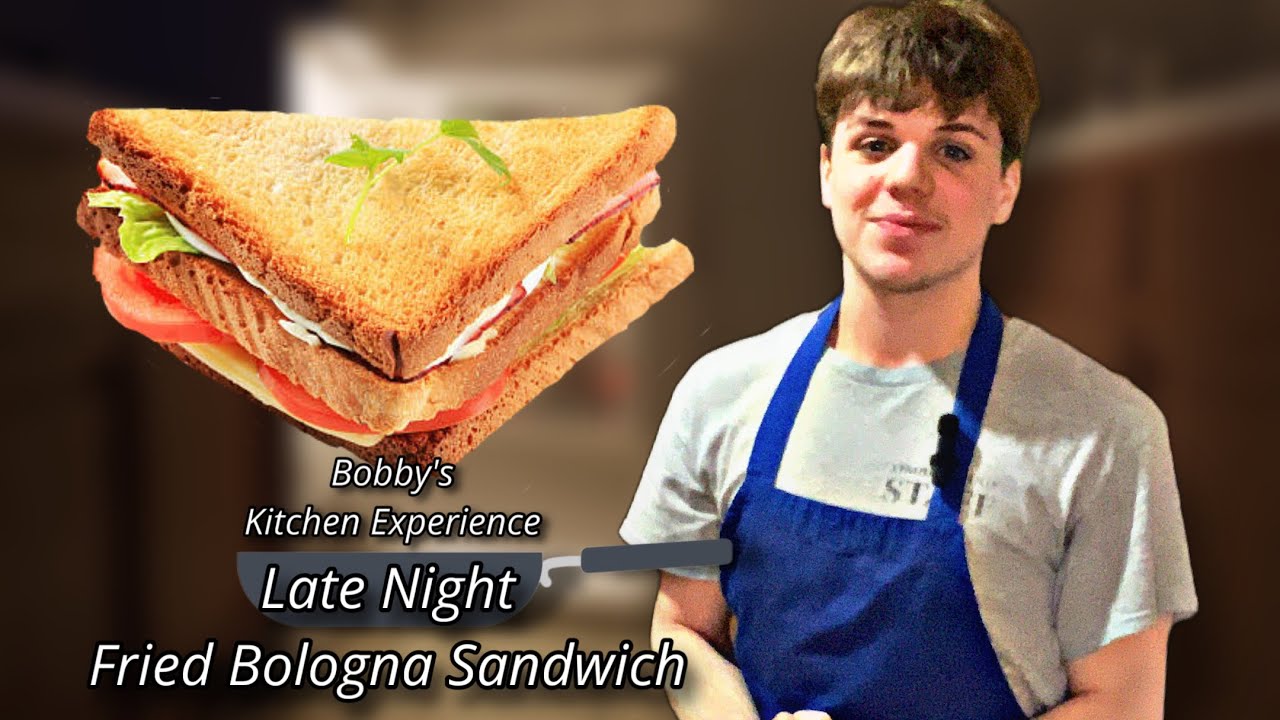 Making a Fried Bologna Sandwich : Bobby’s Kitchen Experience - YouTube