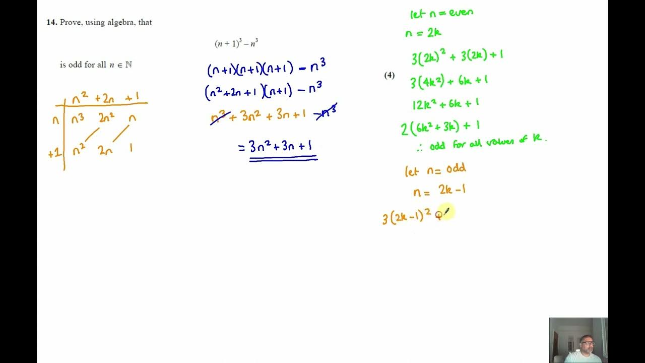EDEXCEL JUNE 2023 PURE MATHS A LEVEL PAPER 14 ALGEBRAIC PROOF ODDS AND ...