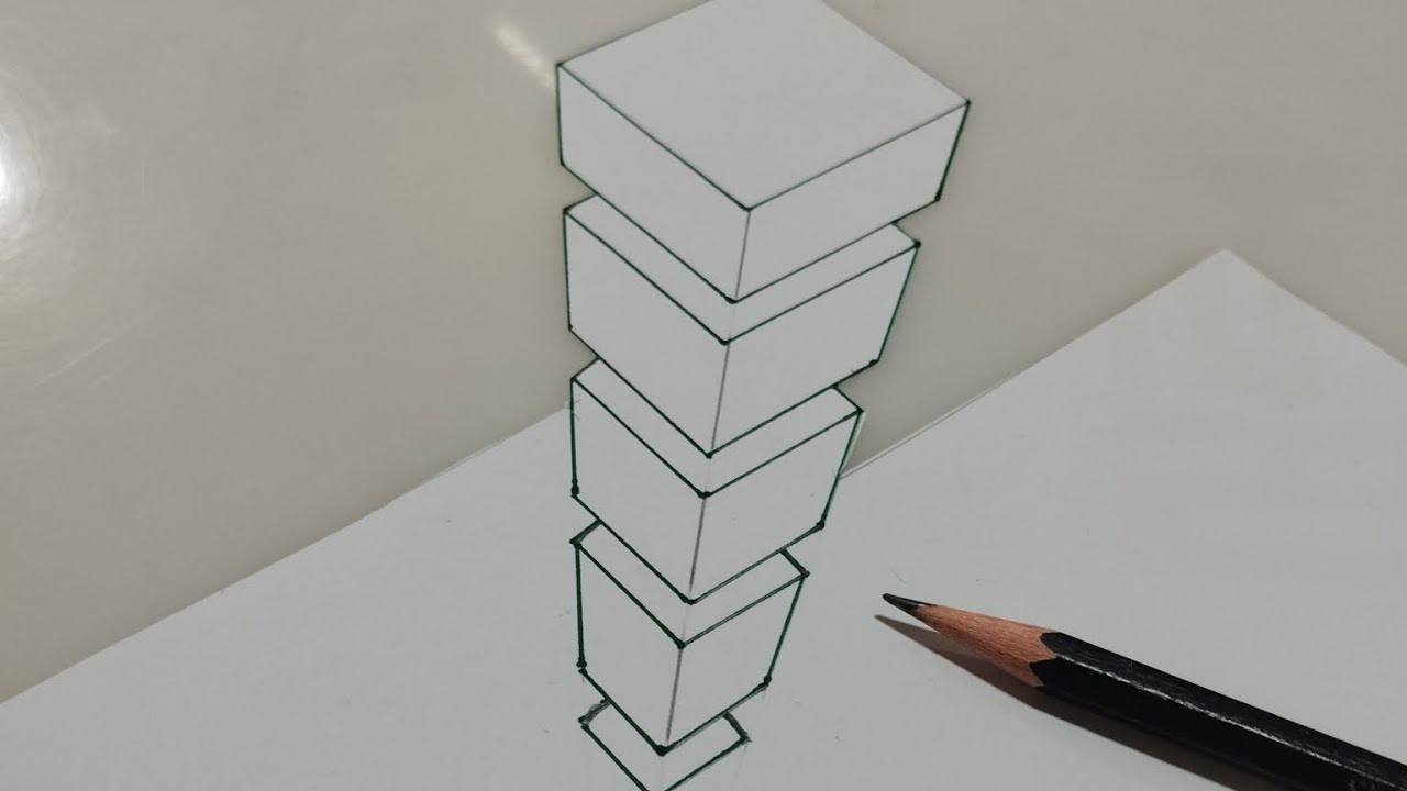 Enticing 3d art.how to draw Enticing draw 3d art on paper step by step ...