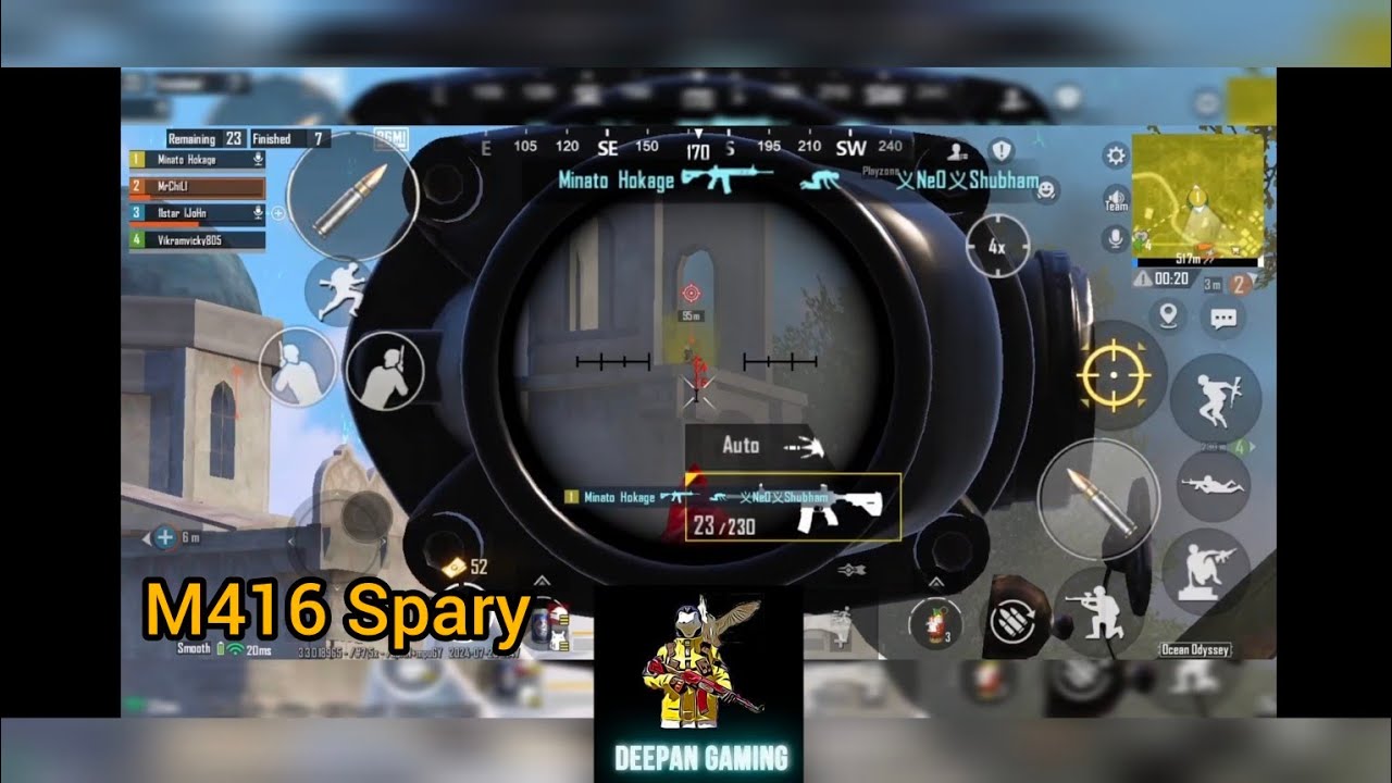 M416 + 4× Spray / 11StarEsports / Deepangaming - YouTube